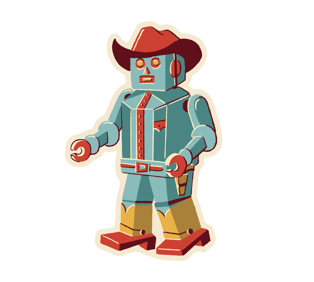 Mechanical Cowboy Sticker – Sendero Provisions Co.