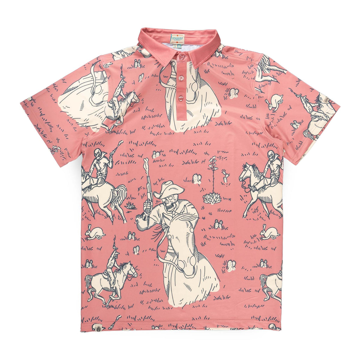 High Noon Performance Polo - Skeleton Riders – Sendero Provisions Co.