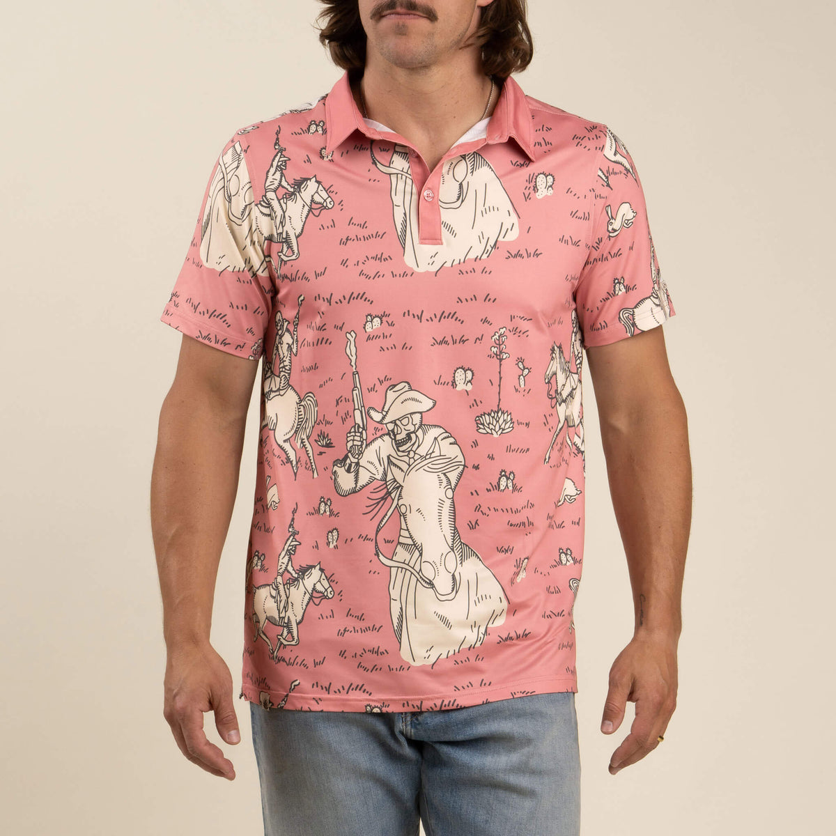 High Noon Performance Polo - Skeleton Riders – Sendero Provisions Co.