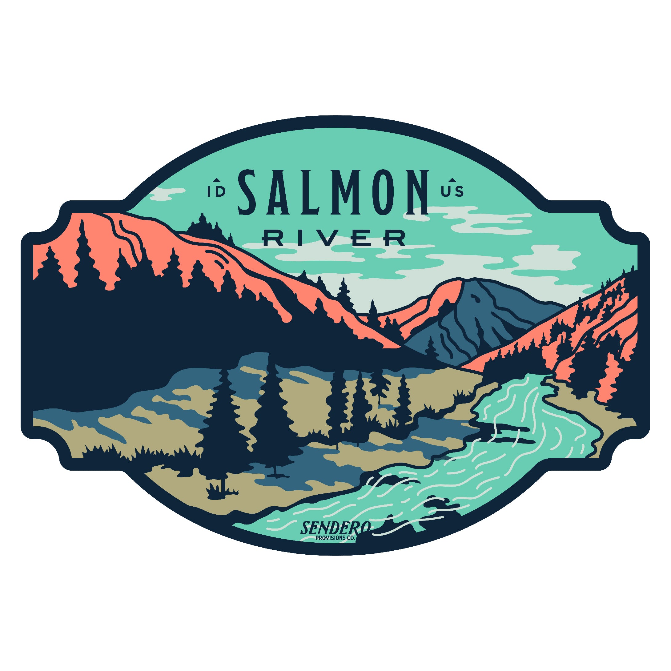 Salmon River Sticker – Sendero Provisions Co.